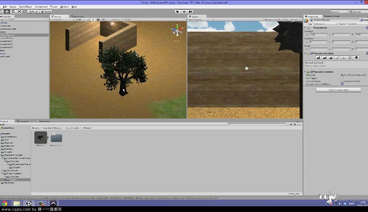 CGJOY独家Unity教程系列连载-10. Unity Tutorial , Tree Generator - Create a Sur... - 其他资源 - Powered by Discuz!