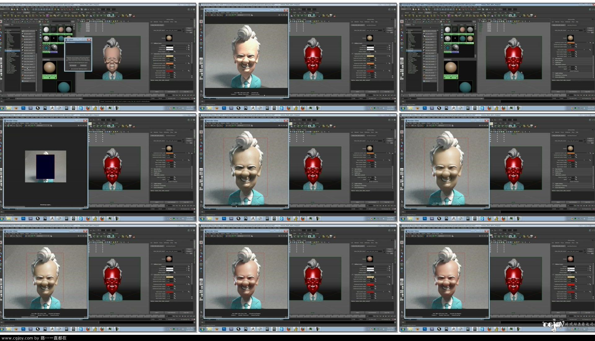Maya皮肤材质渲染教程-How to render skin with sub-surface-scattering in Mental ...