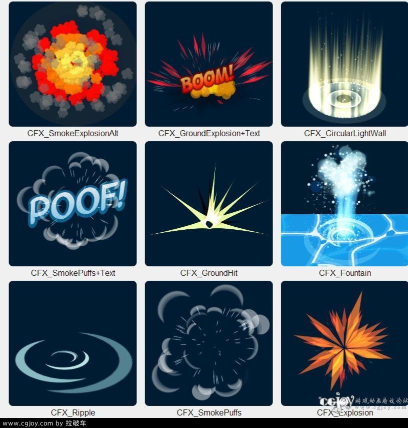 Cartoon FX Pack unity3d卡通特效插件 各版本合集 - 其他资源 - Powered by Discuz!