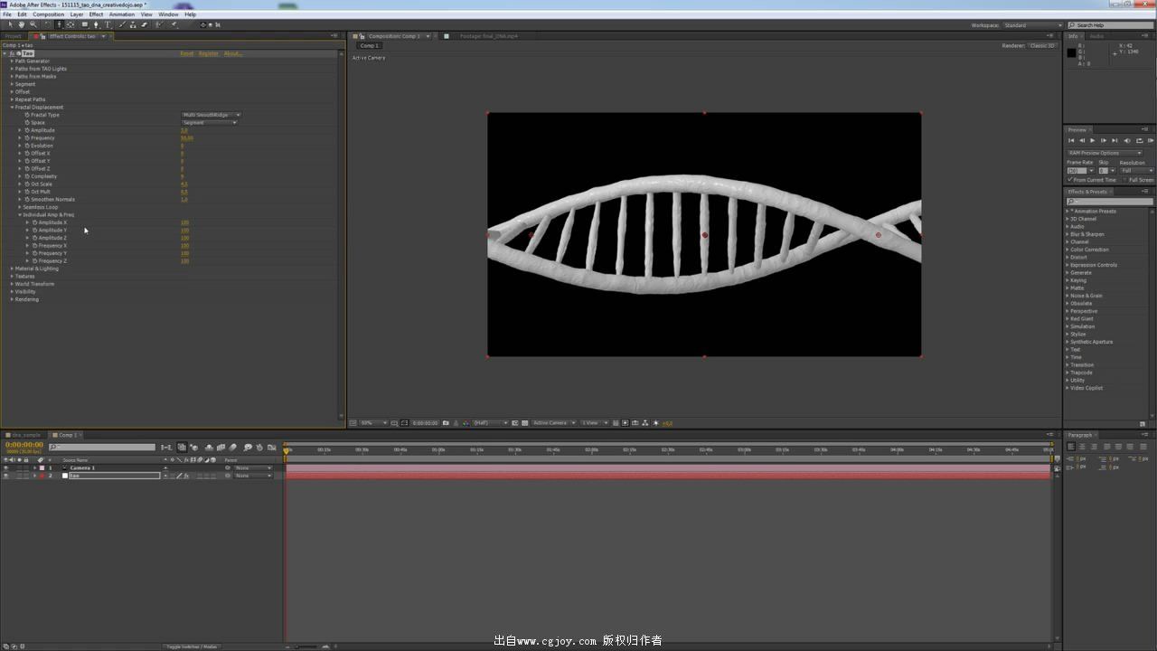 AE Trapcode TAO 插件制作三维DNA链动画教程 - 其他资源 - Powered by Discuz!