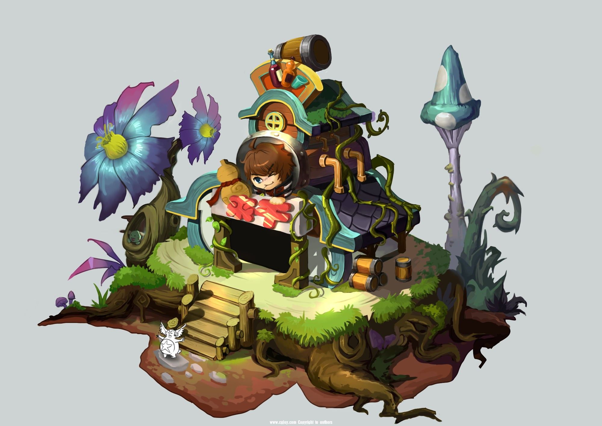 2d游戏原画-场景原画-CG作品网 - CGJOY